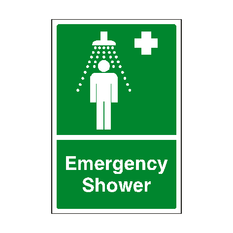 Emergency Shower Sign | PVC Safety Signs