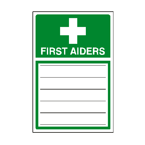 First Aiders Sign | PVC Safety Signs