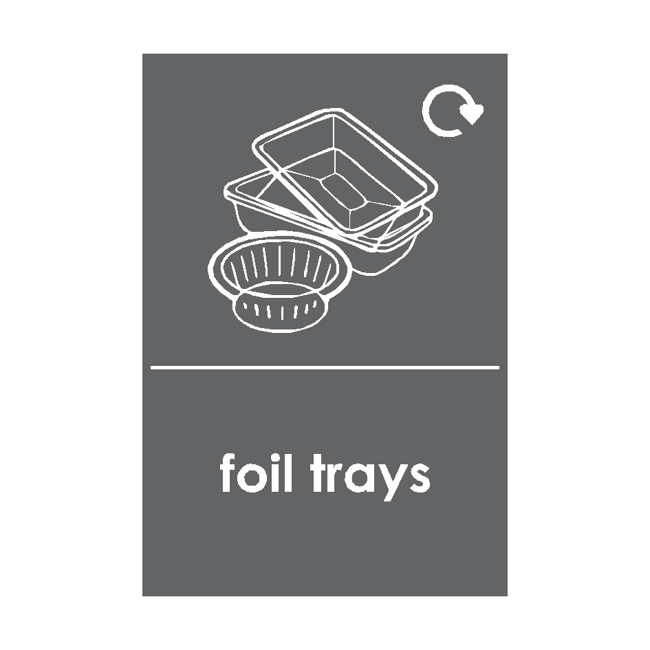 Foil Trays Recycling Signs | PVC Safety Signs