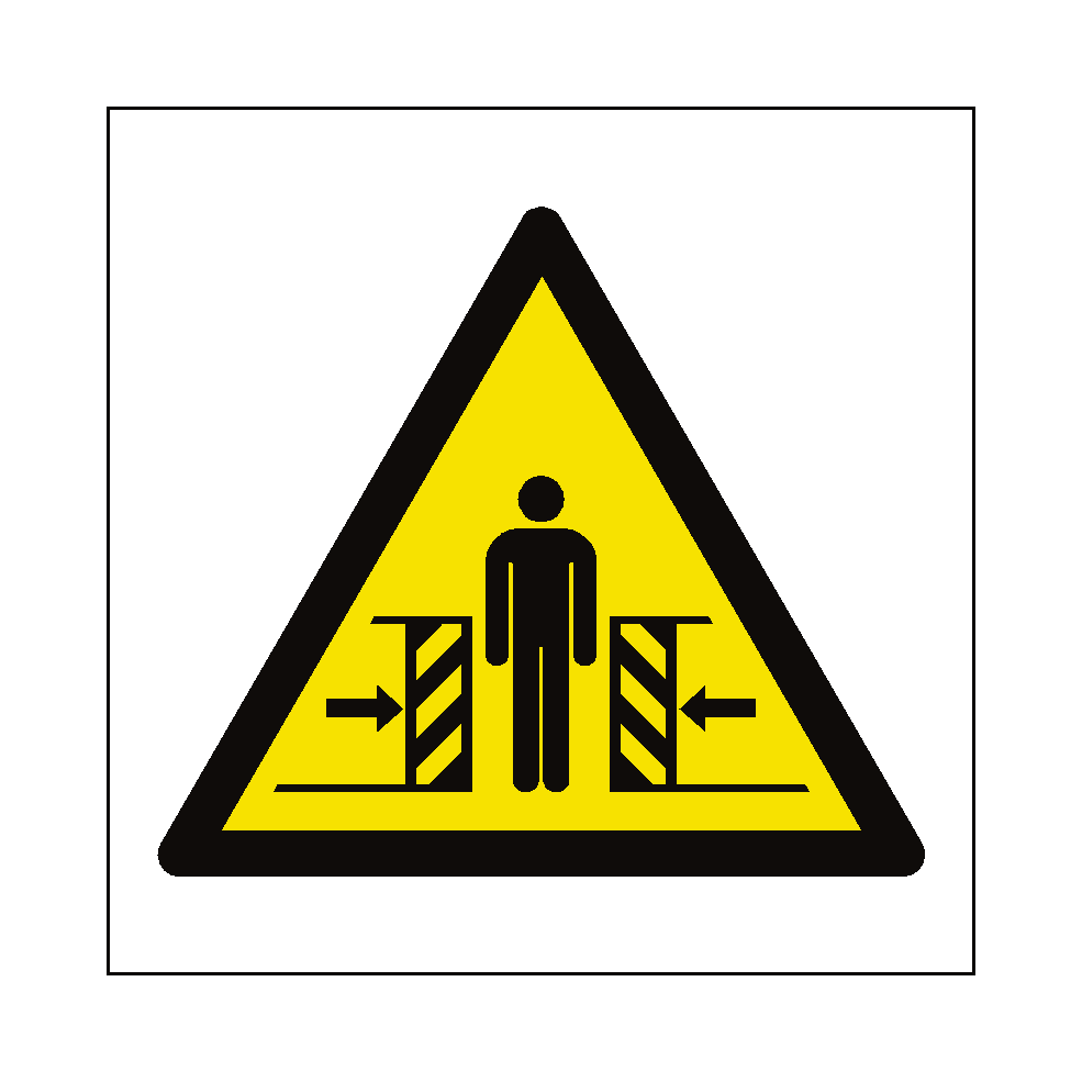 Full Crushing Hazard Symbol Sign | PVC Safety Signs