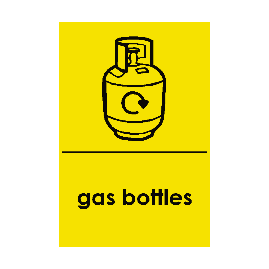 Gas Bottle Waste Recycling Sign | PVC Safety Signs