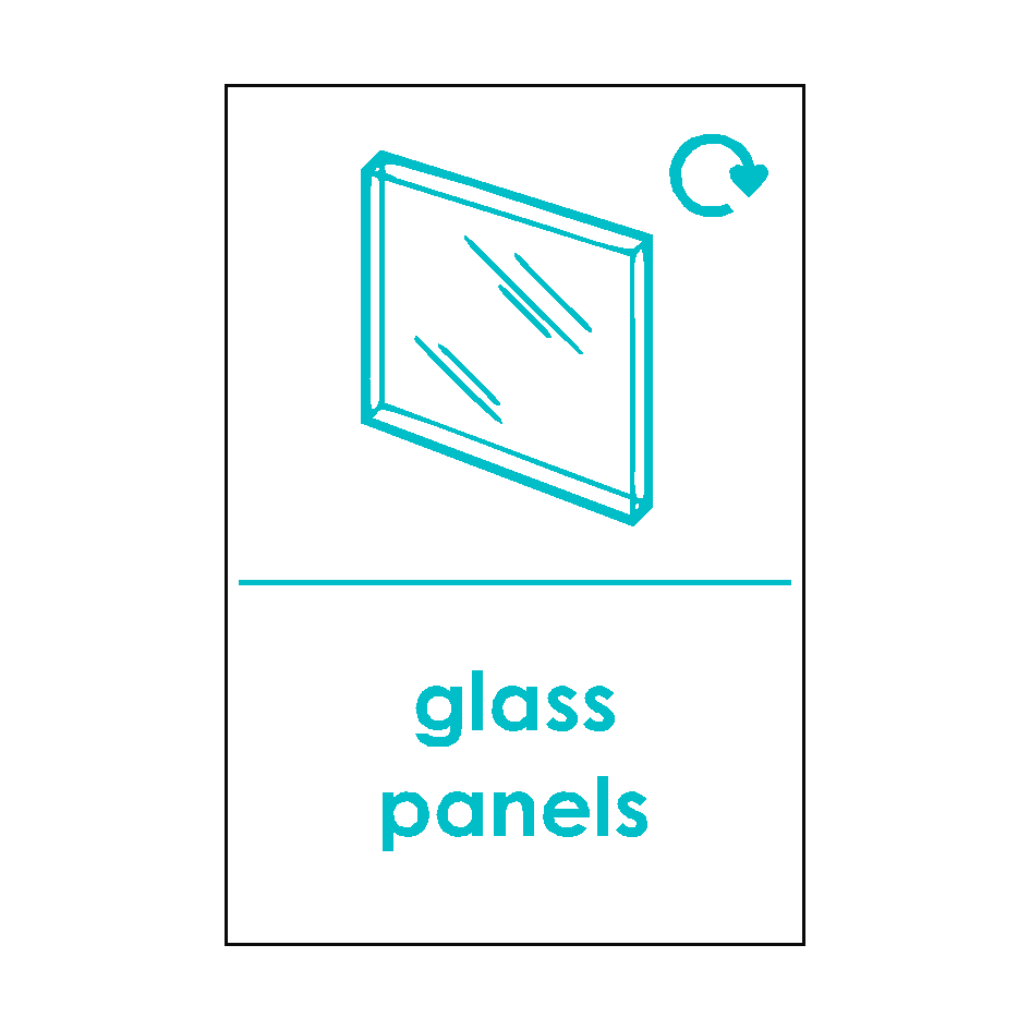 Flat Glass Waste Sign | PVC Safety Signs