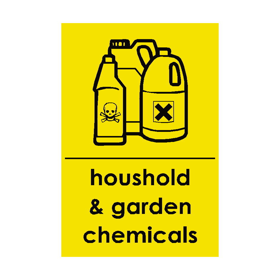 Household and Garden Chemicals Recycling Signs | PVC Safety Signs