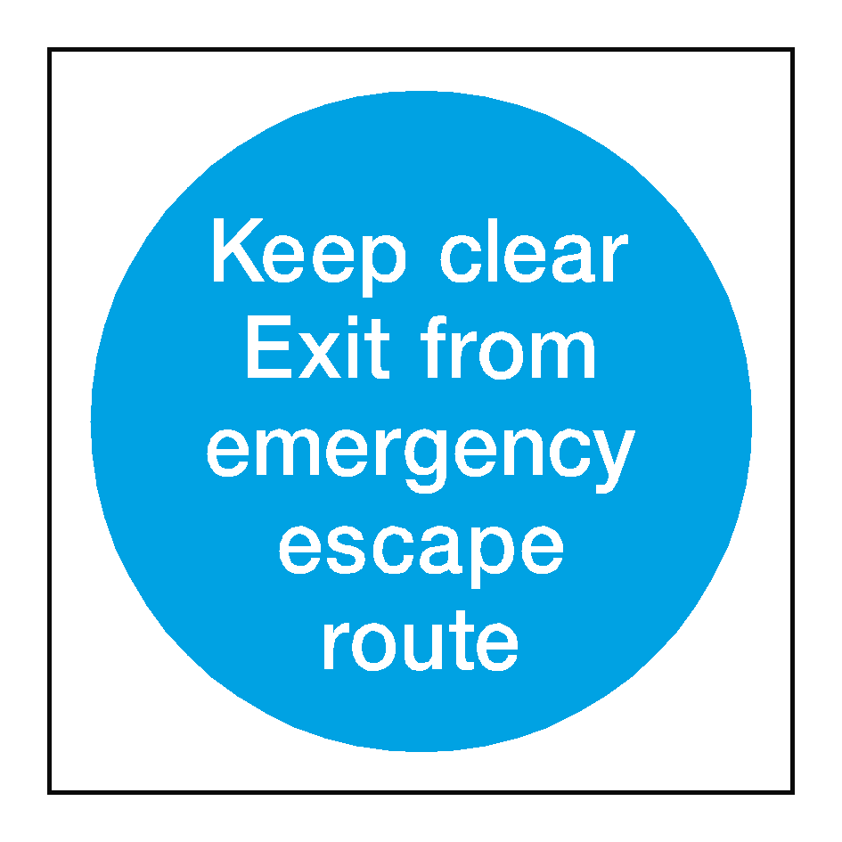 Emergency Escape Route Sign | PVC Safety Signs