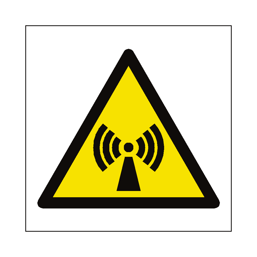 Non Ionizing Radiation Hazard Symbol Sign EMF | PVC Safety Signs