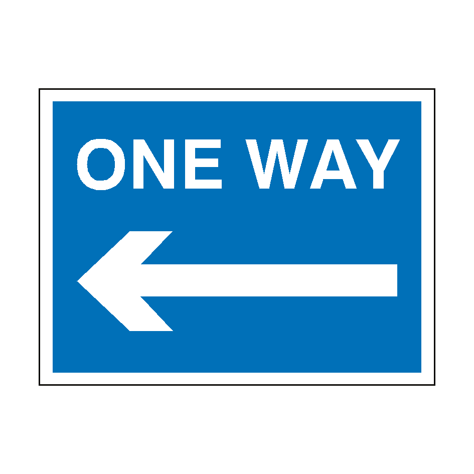 One Way Arrow Left Traffic Sign | PVC Safety Signs