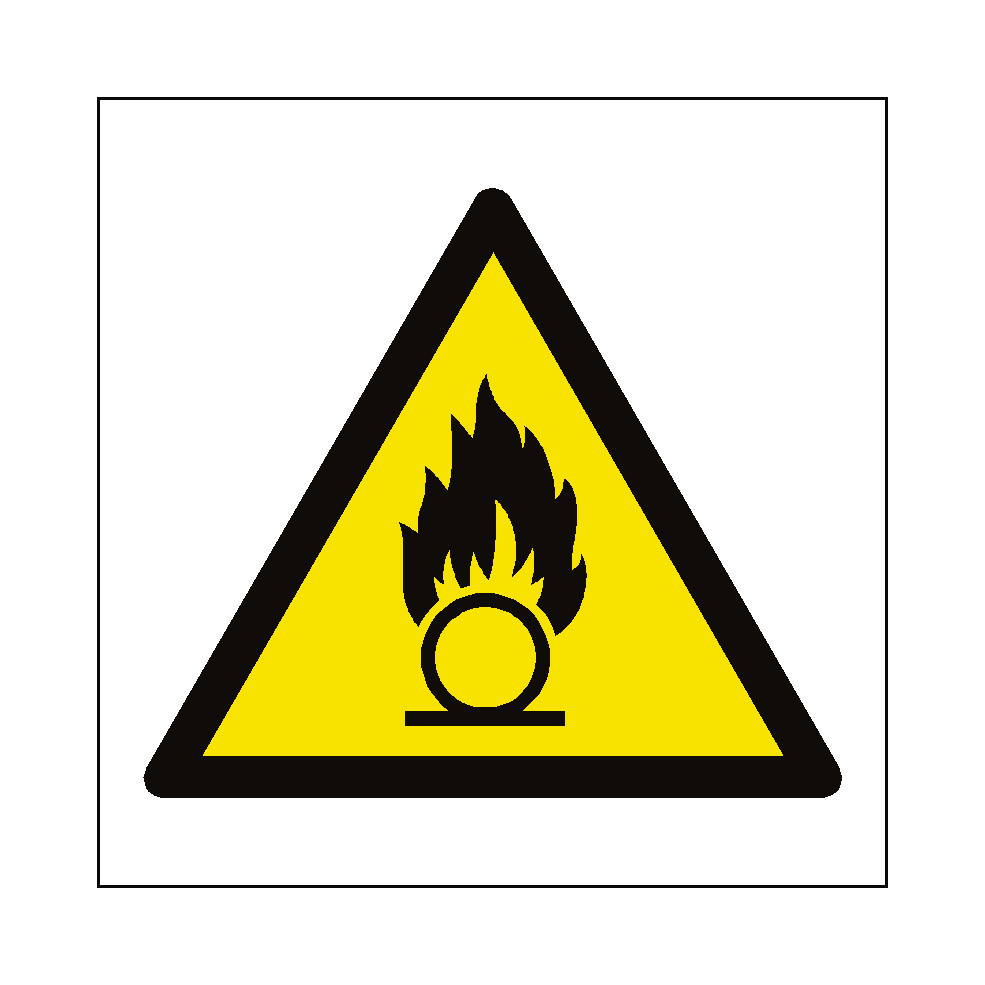 Oxidising Hazard Symbol Sign | PVC Safety Signs