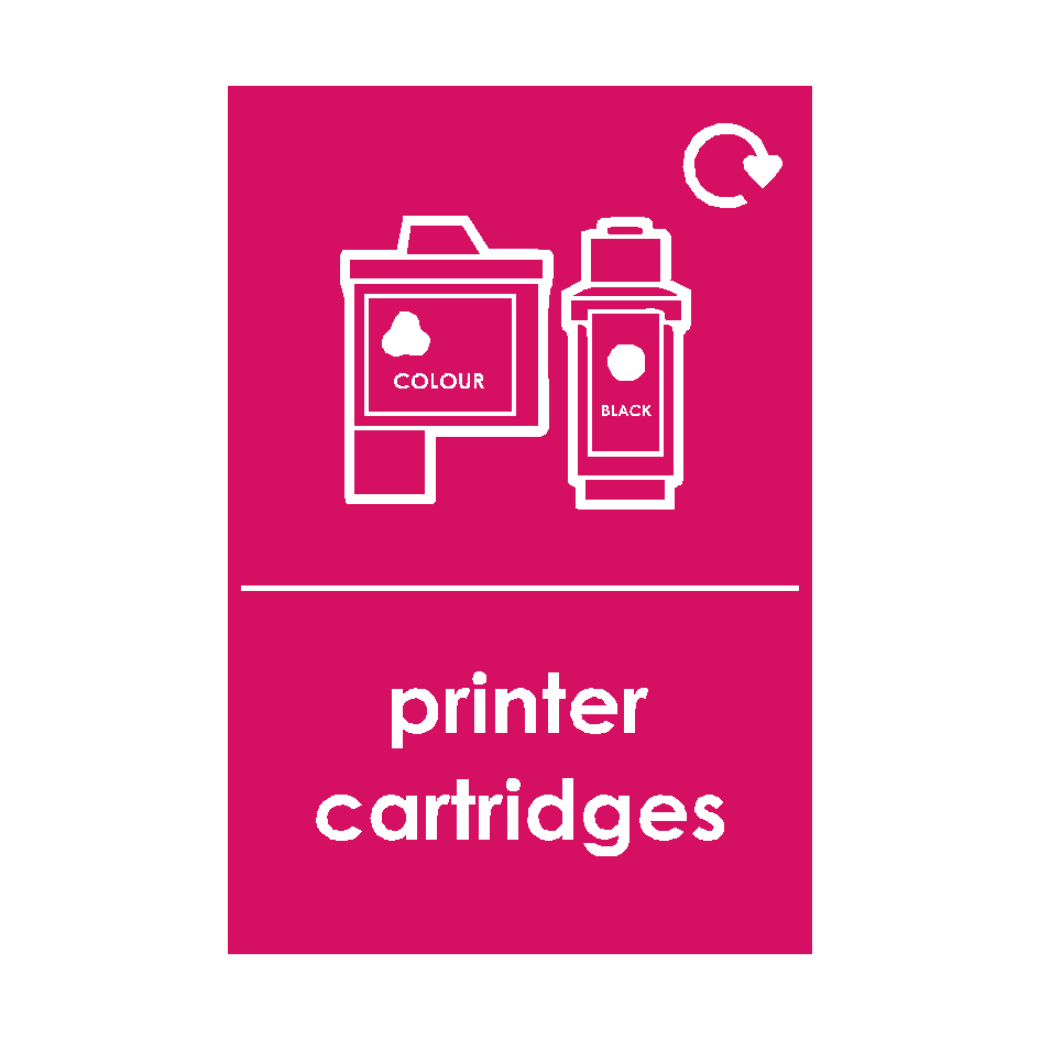 Printer Cartriges Waste Sign | PVC Safety Signs