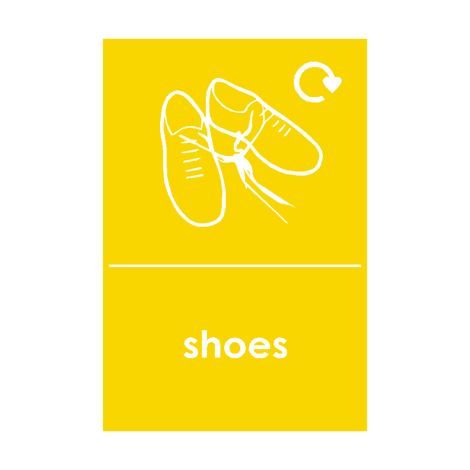 Shoes Waste Recycling Signs | PVC Safety Signs