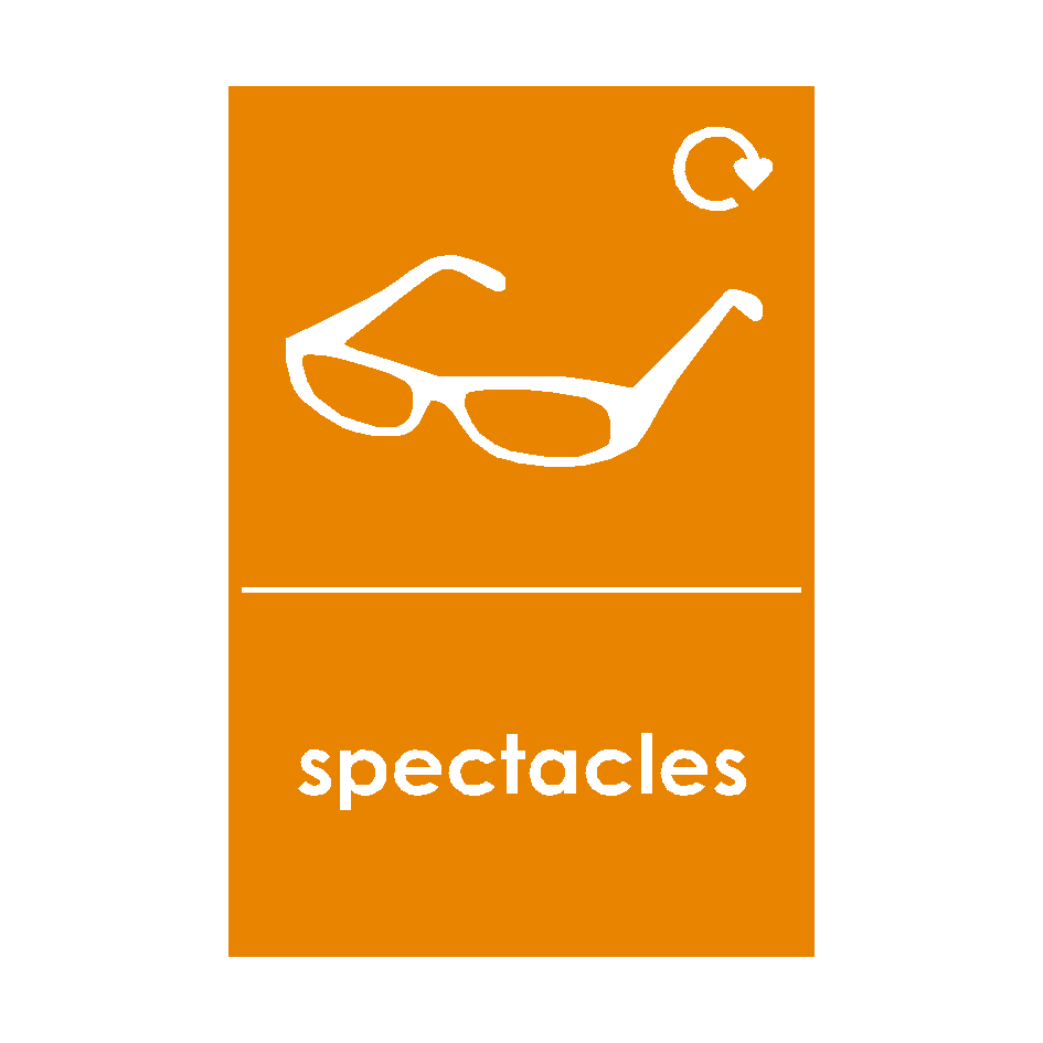 Spectacles Waste Recycling Signs | PVC Safety Signs