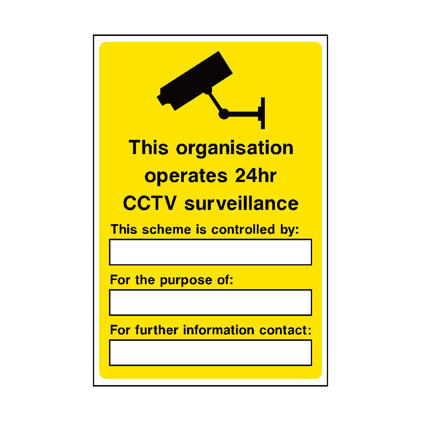 General CCTV Security Sign | PVC Safety Signs