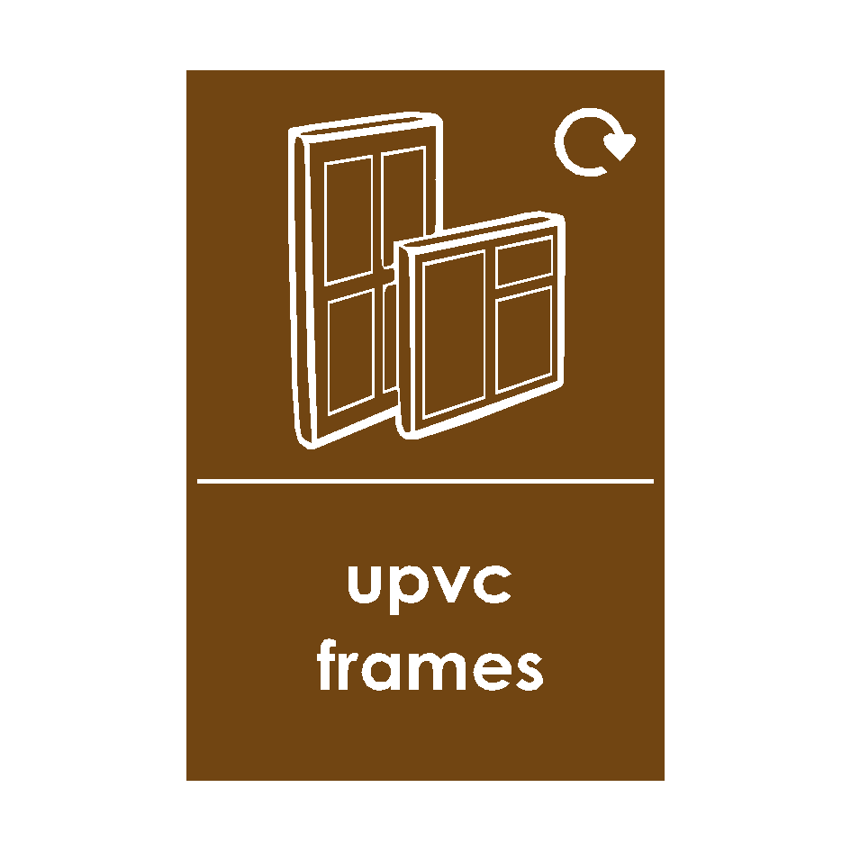 UPVC Frames Waste Sign | PVC Safety Signs