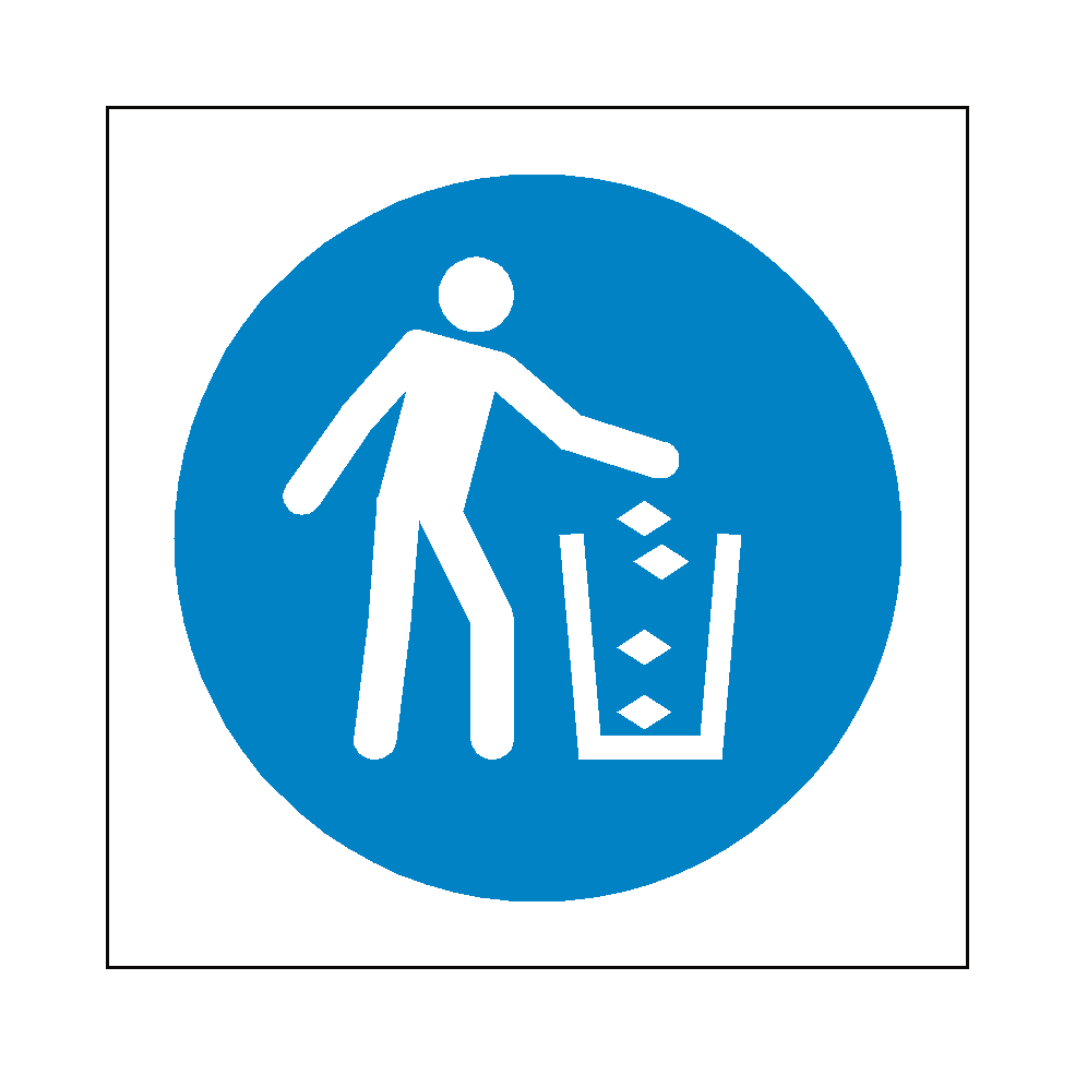 Use Litter Bin Symbol Sign | PVC Safety Signs