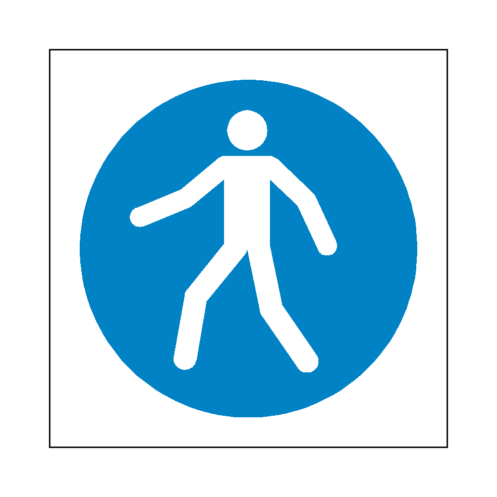 Use Walkway Symbol Sign | PVC Safety Signs