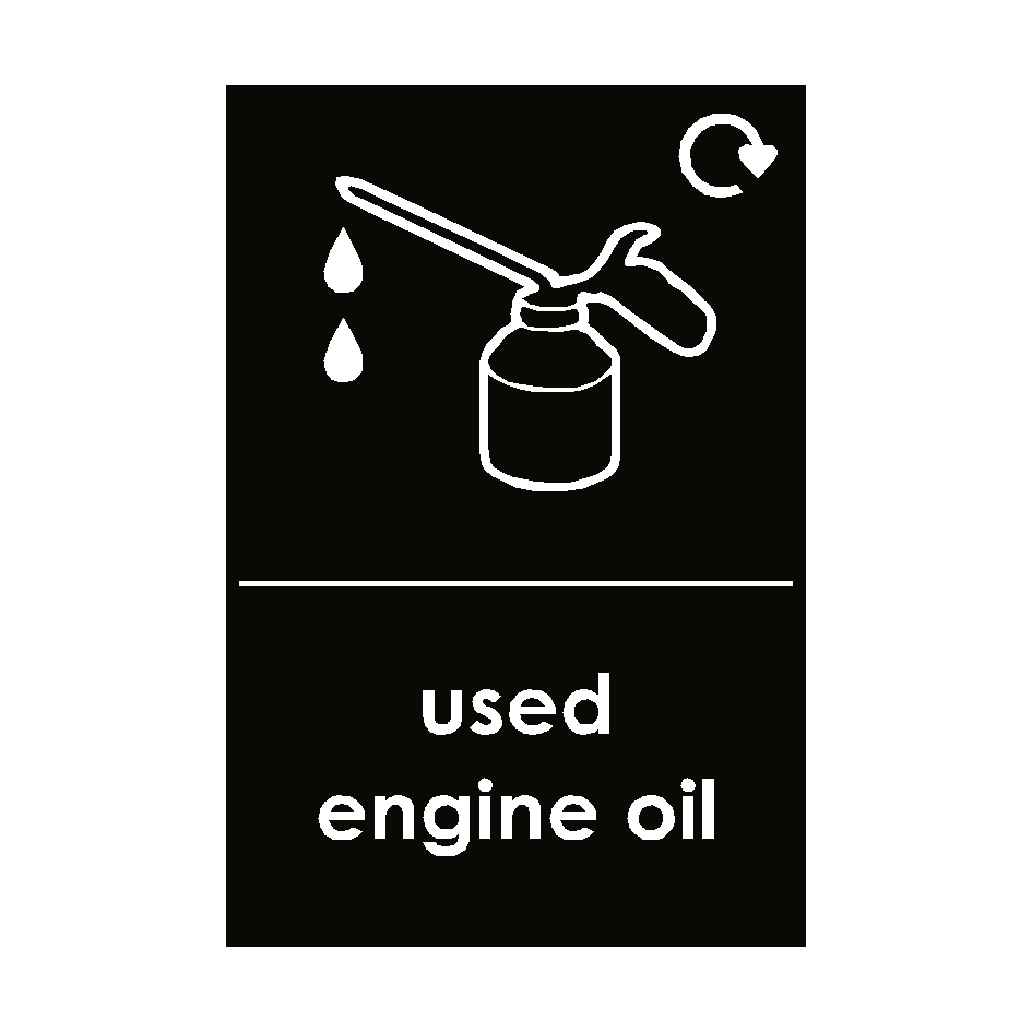 Used Engine Oil Sign | PVC Safety Signs