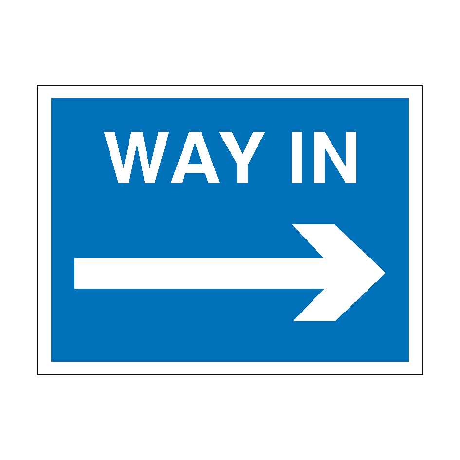 Way In Arrow Right Site Sign | PVC Safety Signs