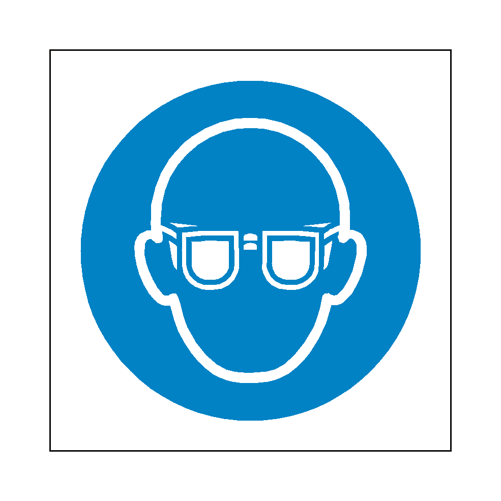 Wear Eye Protection Symbol Sign | PVC Safety Signs